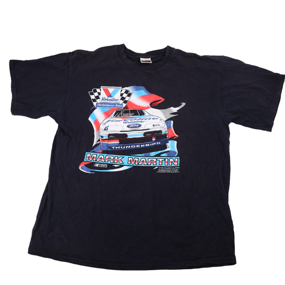 Nascar | Shirts | Vintage Nascar Valvoline Racing Mark Martin Graphic T ...